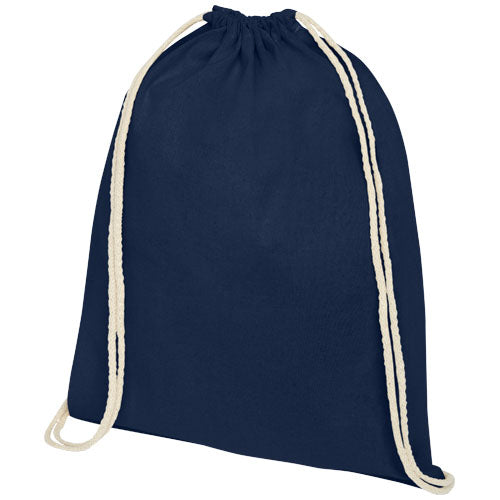 Oregon 100 g/m² cotton drawstring bag 5L - Navy – Custom Planet