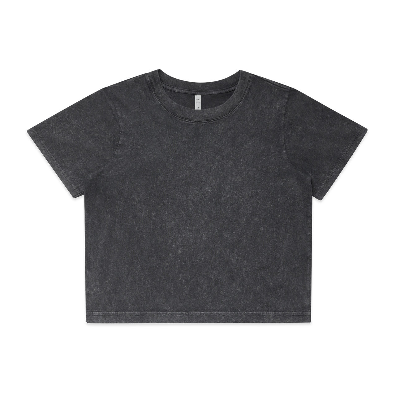WOS STONE WASH HEAVY CROP - Black Stone – Custom Planet