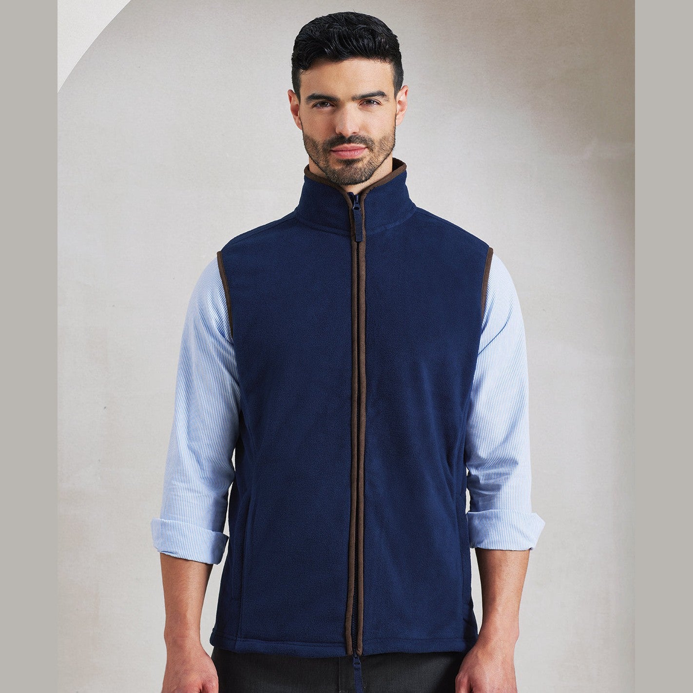 Burgundy/Brown - Artisan fleece gilet – Custom Planet