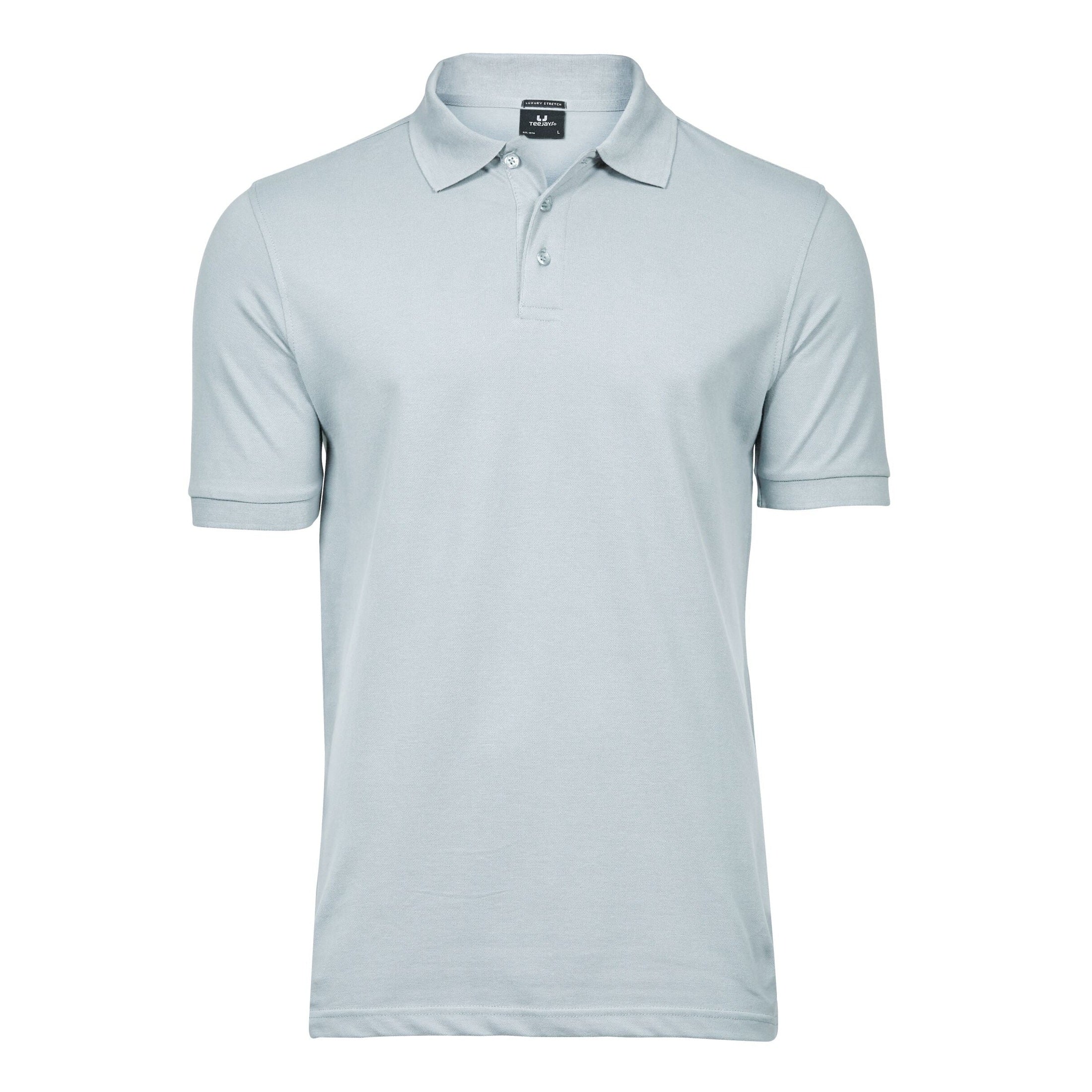 Men's Luxury Stretch Polo - Ice Blue – Custom Planet